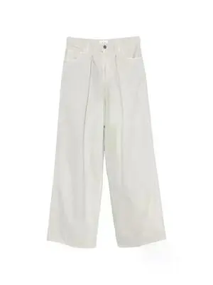 HAIKURE Candy Pleated-detailing Wide-leg Jeans - Grey