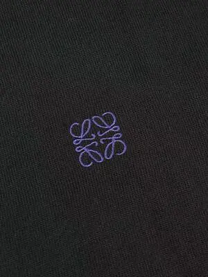 Loewe Anagram Embroidered Wool Cardigan