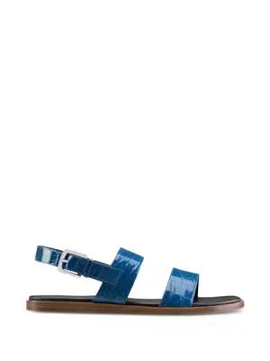 KWANPEN Mojave Crocodile-effect Buckle-fastening Sandals - Blue