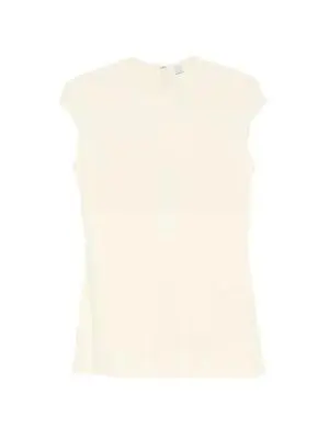 TOTEME Cap-sleeve Jersey Top - Neutrals
