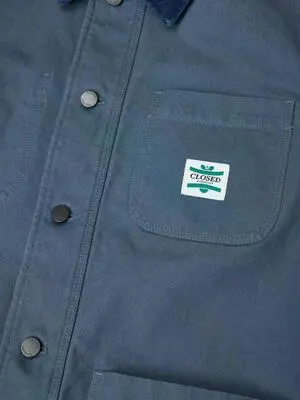 Closed Workwear Corduroy-collar Patch-pocket Jacket - Blue