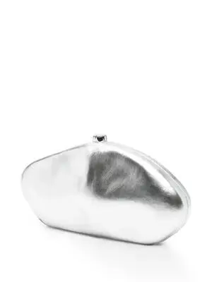 Cult Gaia Thr Caldera Metallic-effect Pebble Clutch Bag