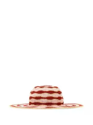 Fendi Striped Crochet Hat