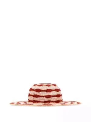 Fendi Striped Crochet Hat