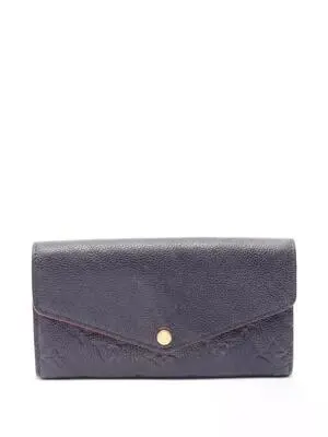 LOUIS VUITTON 2021s Monogram Empreinte Sarah Wallet - Blue
