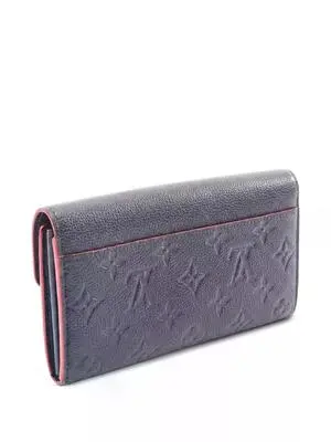 LOUIS VUITTON 2021s Monogram Empreinte Sarah Wallet - Blue