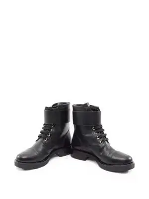 LOUIS VUITTON Wonderland Line Lace Up Ankle Boots - Black