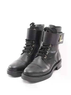 LOUIS VUITTON Wonderland Line Lace Up Ankle Boots - Black