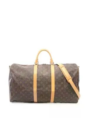 LOUIS VUITTON 2009 Keepall 55 Monogram Holdall Bag - Brown