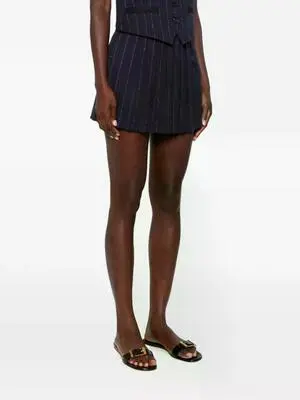 Maje Pinstripe Pleated Shorts