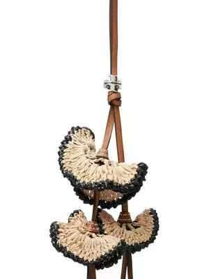 Tory Burch Floral Raffia Key Fob