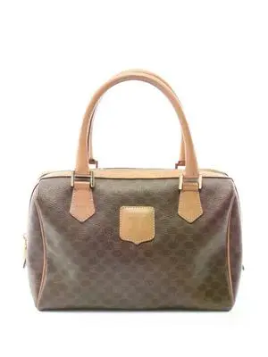 Celine Macadam Mini Boston Bag - Brown