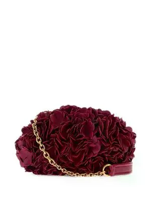 Chloé Plissé Floral-appliqué Shoulder Bag - Red