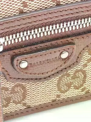 Gucci X Balenciaga 2010s Leather Trifold Wallet - Neutrals