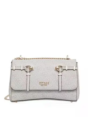 Guess Leona Monogram Shoulder Bag - Neutrals