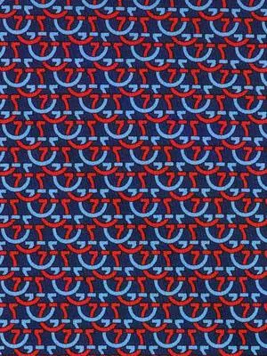 FERRAGAMO Gancini Links Print Silk Tie