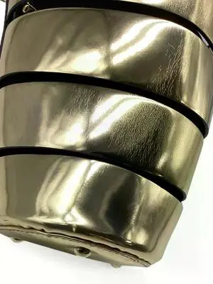 FERRAGAMO Metallic Chain-strap Bucket Bag
