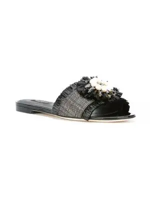 Dolce & Gabbana Embellished Flower Sandals