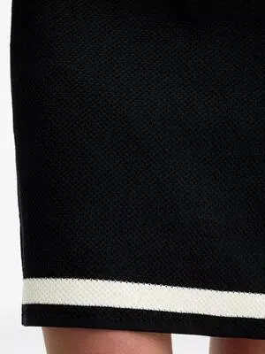 Guess Logo Embroidered Contrast Trim Mini Dress