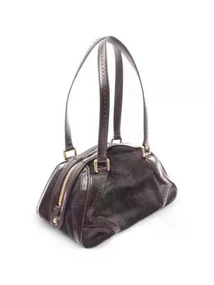 Celine Perforated Trim Tassel Shoulder Bag