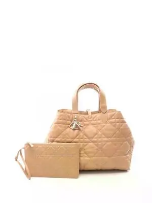 Dior Large Calfskin Macrocannage Toujours Tote Bag - Brown