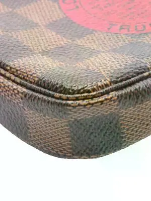 LOUIS VUITTON Damier Ebene Mini Pochette Accessoires Handbag - Brown