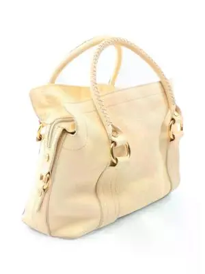 Celine Macadam Leather Handbag - Neutrals
