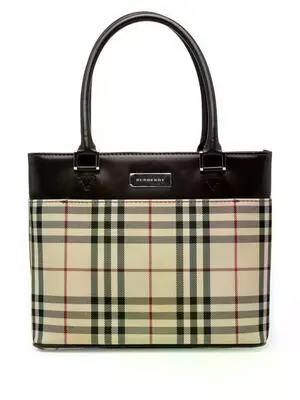Burberry 2000-2017 House Check Canvas Handbag - Neutrals
