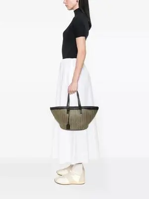 Saint Laurent Raffia Panier Basket Shopper Tote Bag