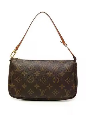 LOUIS VUITTON 2002 Monogram Pochette Accessoires Shoulder Bag - Brown
