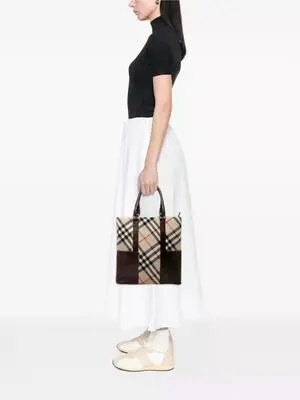 Burberry Supernova Check Wool Tote Bag