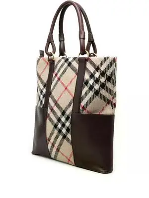 Burberry Supernova Check Wool Tote Bag