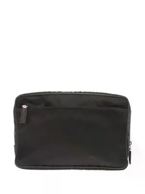 Prada Saffiano Trimmed Tessuto Clutch Bag
