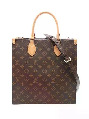 LOUIS VUITTON Monogram Sac Plat Pm Satchel - Brown