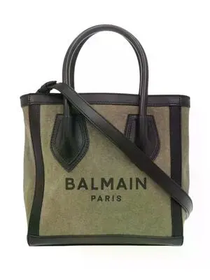 Balmain 2010-2026 Canvas B Army 24 Shopping Satchel - Brown