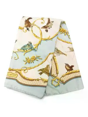 Hermès 1990-2000 La Cle Des Champs Silk Scarf 90 Scarves - Blue