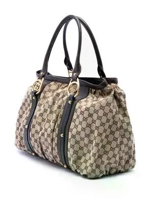 Gucci Gg Canvas Interlocking G Tote Bag