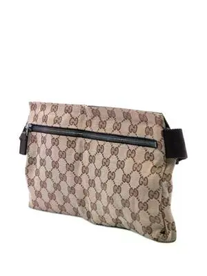 Gucci Gg Canvas Double Pocket Belt Bag