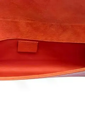 Gucci Microssima Patent Leather Broadway Clutch Bag