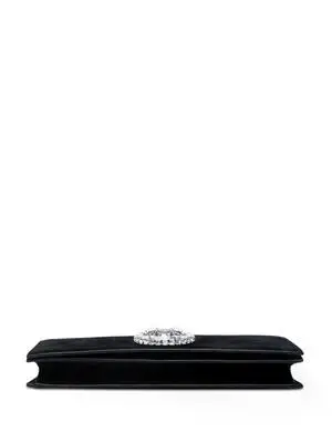 Gucci Suede Broadway Crystal Clutch Bag