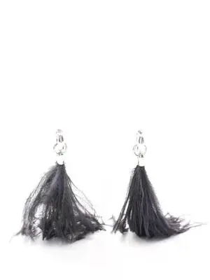 JIL SANDER Feather Hoop Earrings