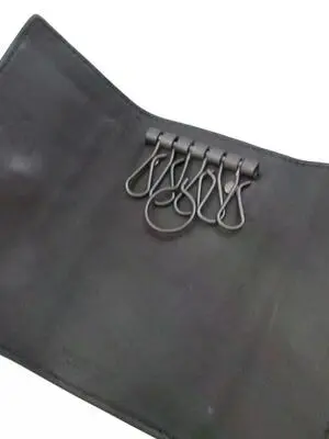 Bottega Veneta 1990-2000 Nappa Intrecciato 6 Ring Case Key Holder