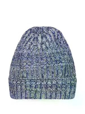 Malo Ribbed-knit Beanie Hat - Blue