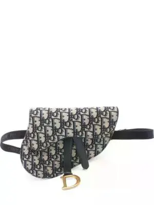 Dior Saddle Oblique Belt Bag - Blue