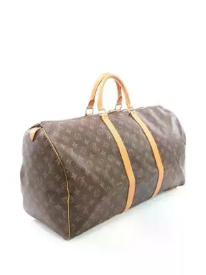 LOUIS VUITTON 2001 55 Monogram Keepall Boston Bag