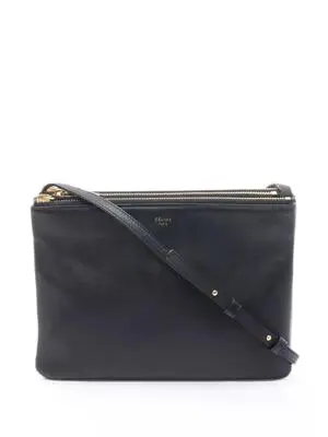 CELINE Celine Black Leather Trio Cross Body Bag