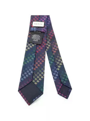 Gucci Gg Pattern Silk Neck Tie