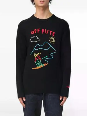 MC2 SAINT BARTH Embroidered Crew Neck Sweater - Black