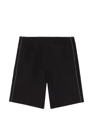 Burberry Check Piping Cotton Shorts - Black