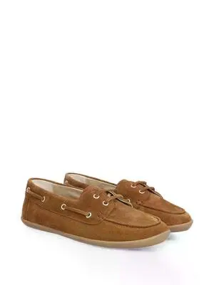 GROUNDIES Bay Lace-up Suede Moccasins